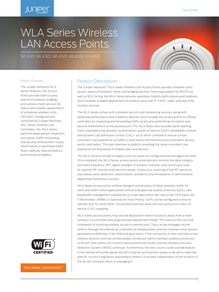 WLA Series Wireless LAN Access Points: Product Description | PDF | Wireless Access Point | Ieee ...