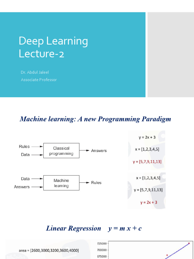 DeepLearning Lect2 3 | PDF | Mean Squared Error | Errors And Residuals