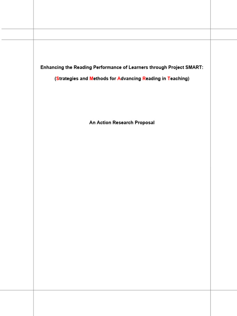 Action Research Proposal Project SMART | PDF | Educational Technology | Learning