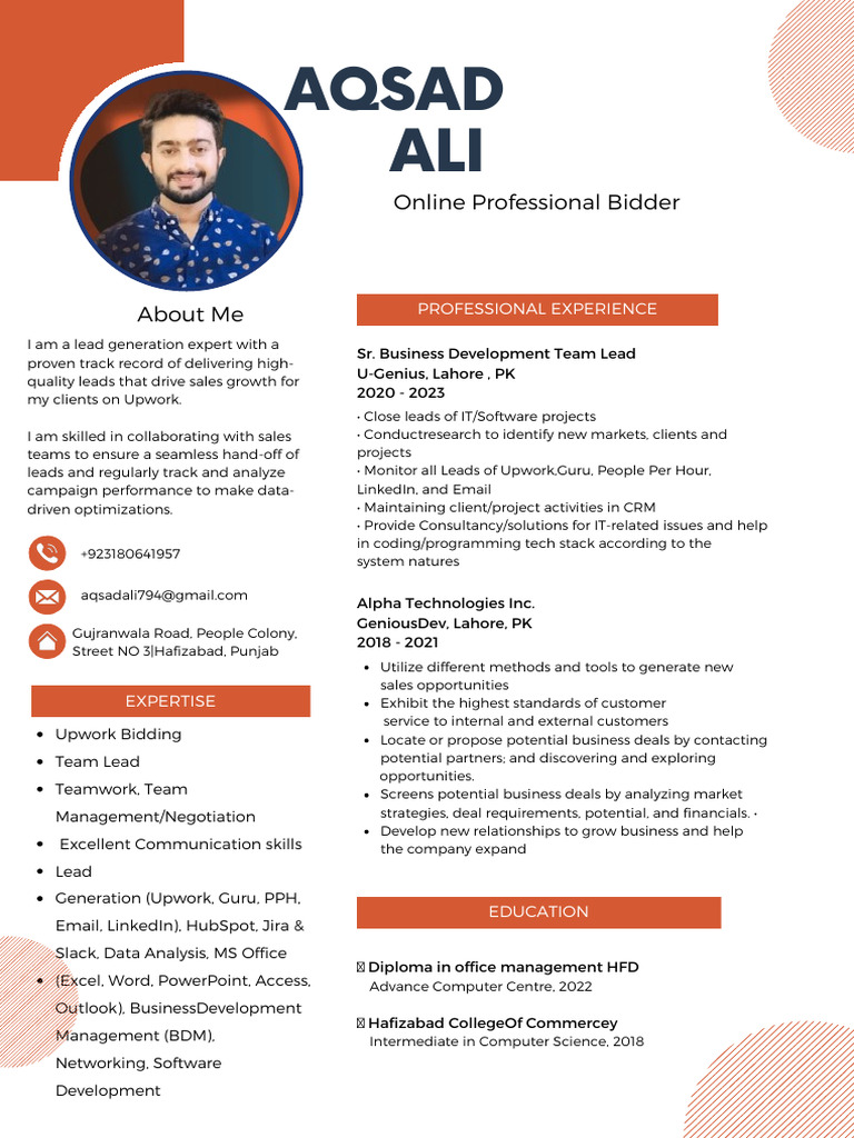 Aqsad Ali CV | Download Free PDF | Customer Relationship Management ...
