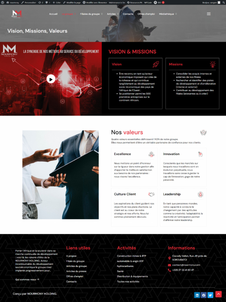 Vision Missions Valeurs Nourmony | PDF