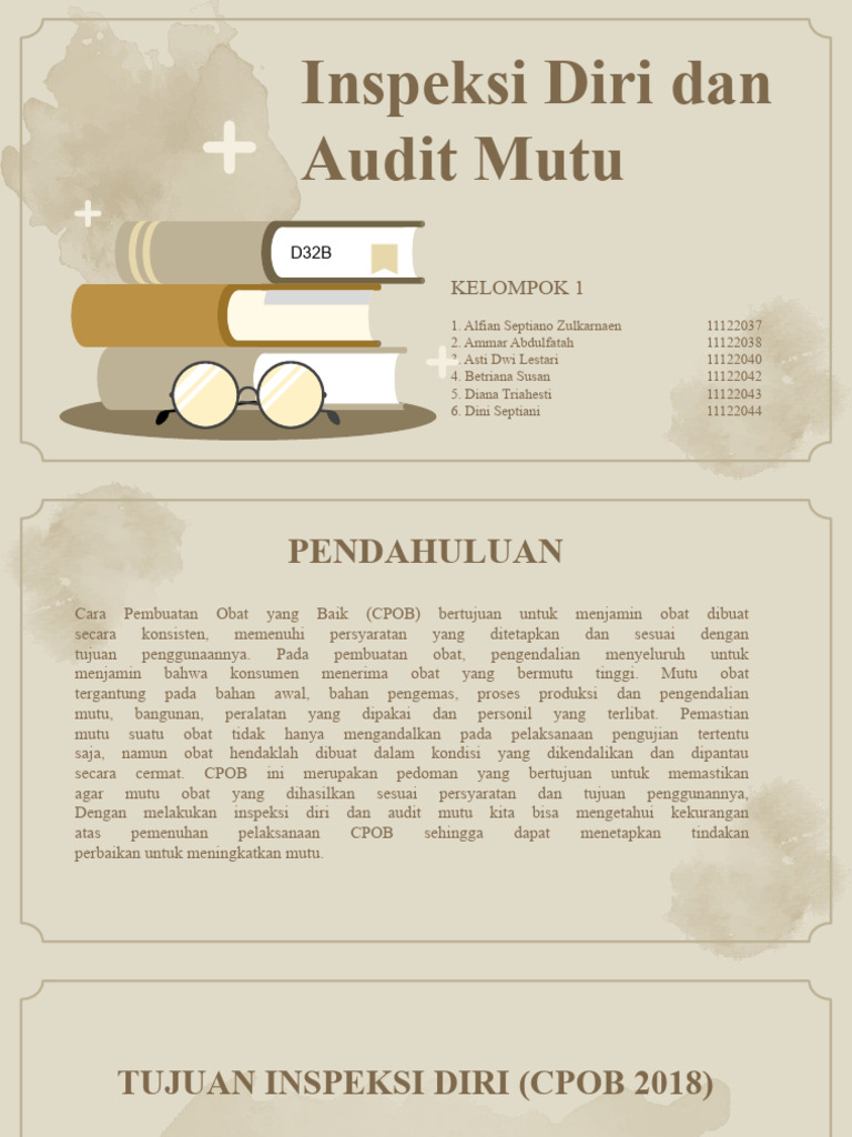 PPT_CPOB_KLMPK-1_INSPEKSI_DIRI_DAN_AUDIT_MUTU[1] | PDF