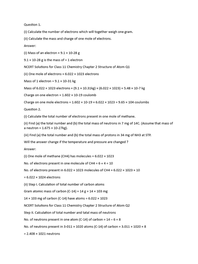 Structure Of Atom Pdf Atomic Orbital Atoms