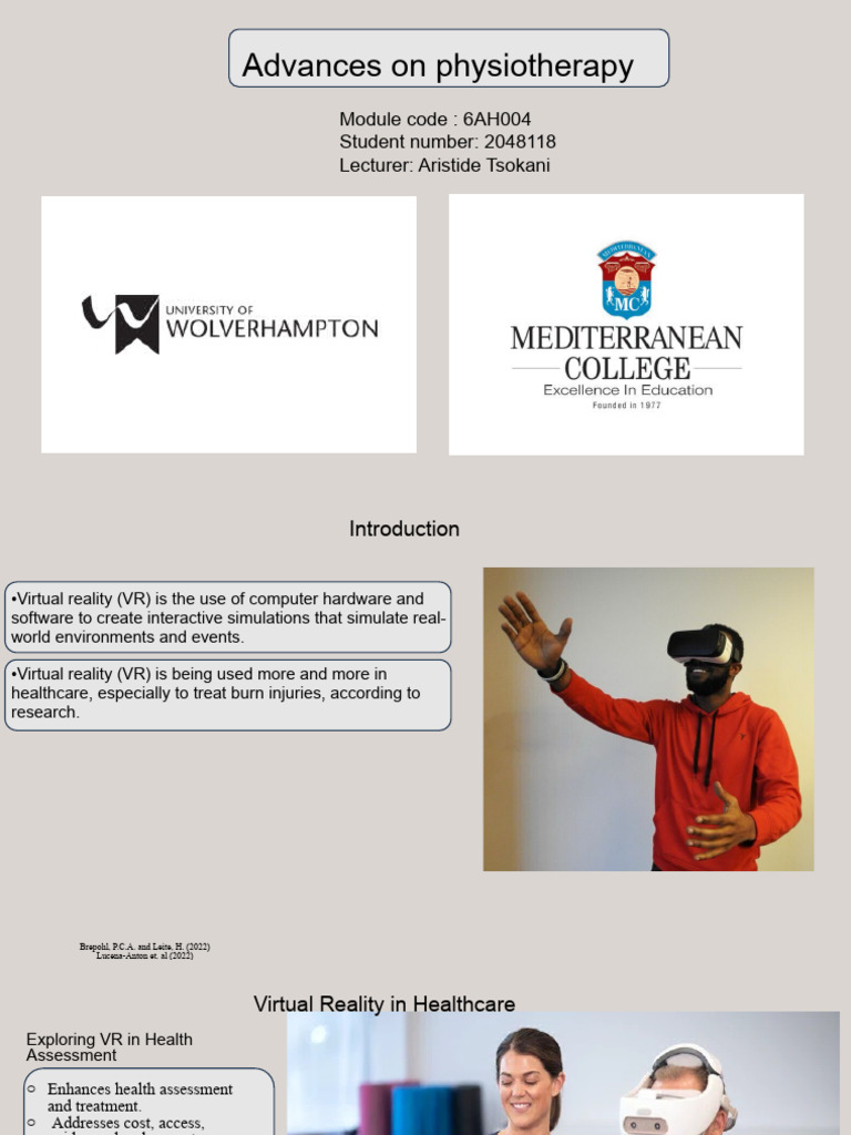 Advances in Physiotherapy | PDF | Virtual Reality | Physical Therapy