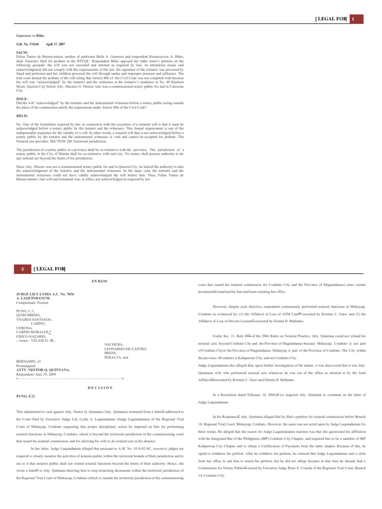 Cases Compiled Legal Forms | PDF | Notary Public | Lawyer