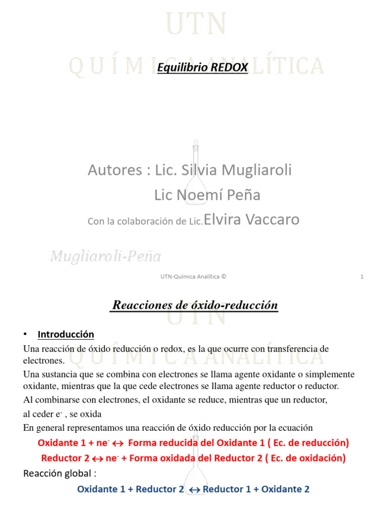 Equilibrio Redox | PDF | Redox | Electromagnetismo