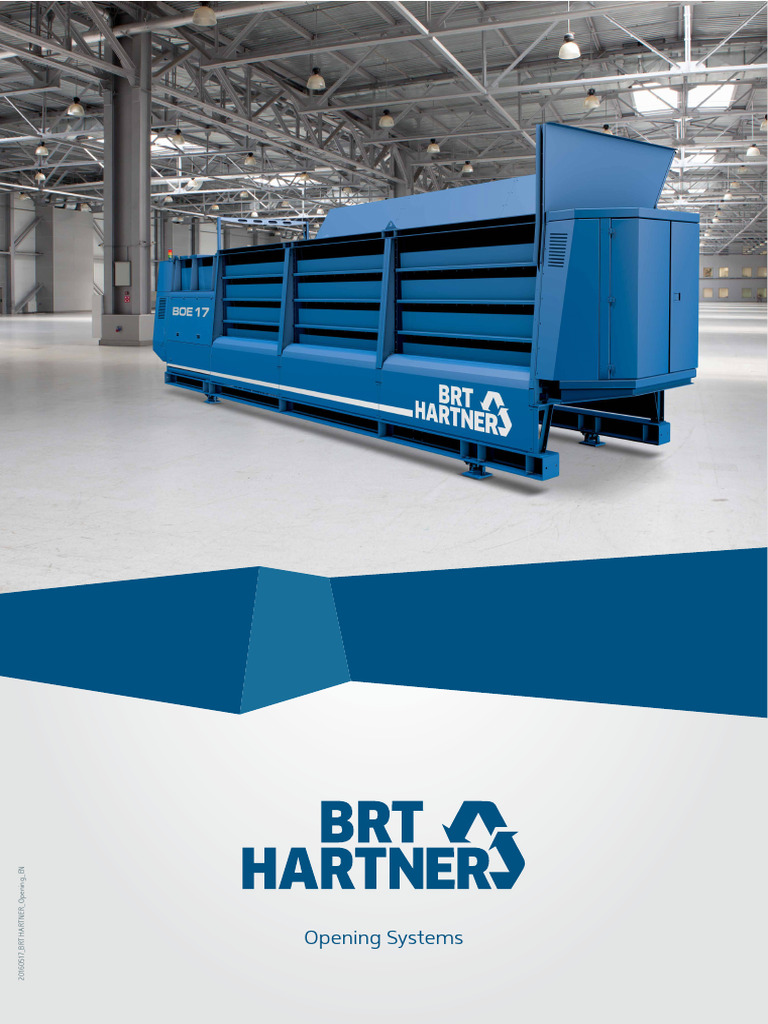 BRT HARTNER Bag Opener Systems | PDF | Municipal Solid Waste