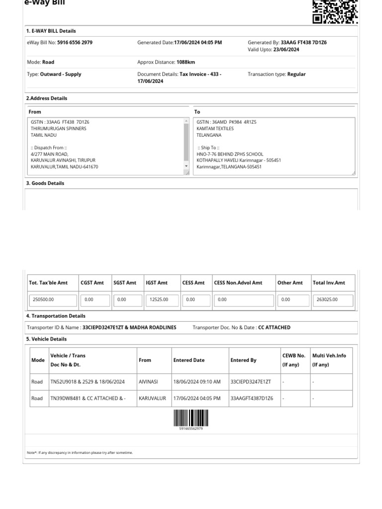 E Way Tn52u9018b | PDF | Public Finance | Trade
