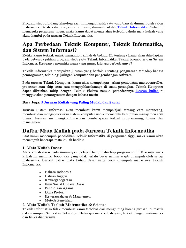 Materi Kuliah TIK | PDF