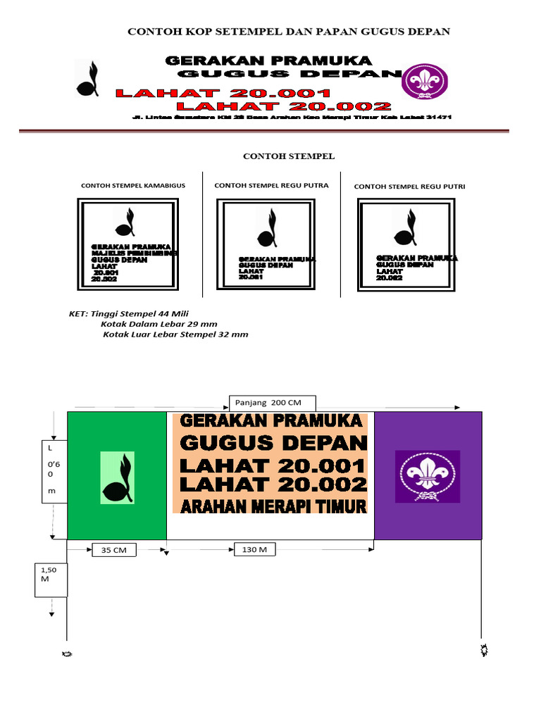 Baliho Papan Contoh Pramuka SDN 1 MT | PDF | Griya & Taman | Seni