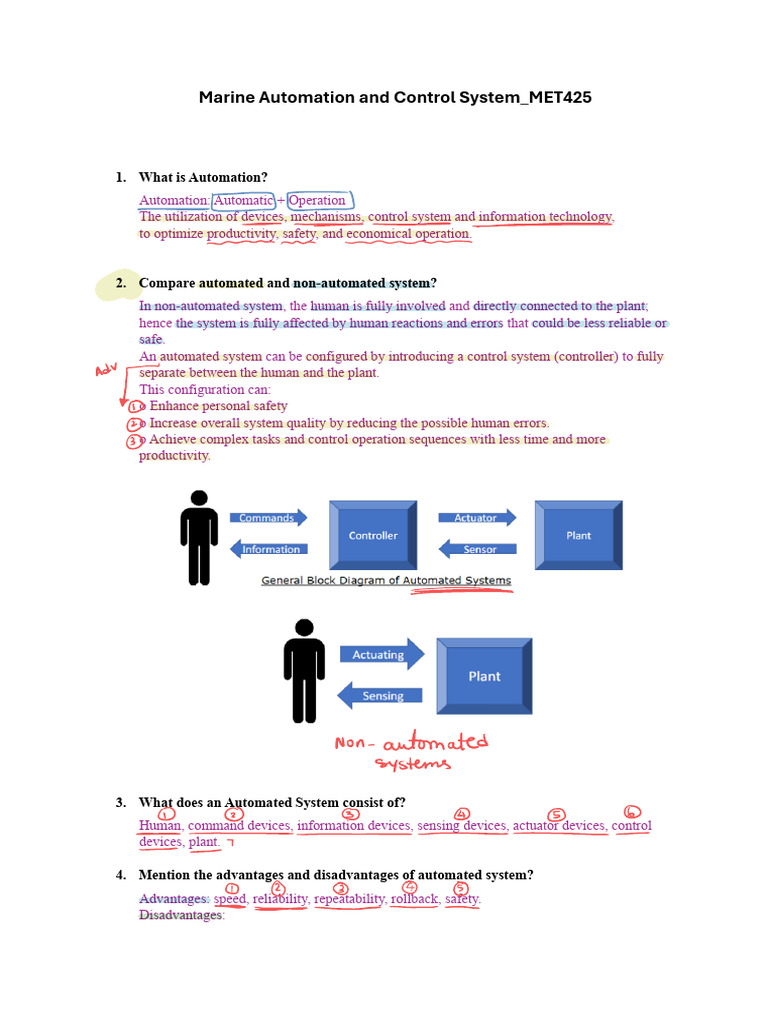 425 - Theory Questions | PDF | Automation | Damping