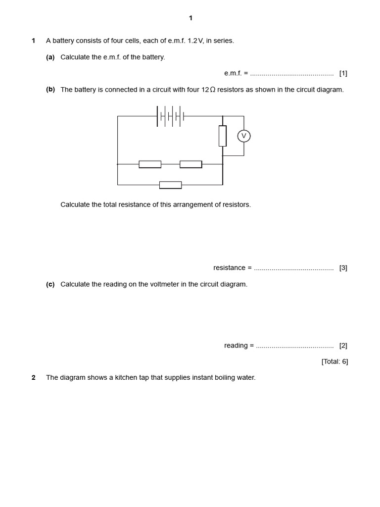 Electricity and Magnetism 6 - 5 Marker | PDF | Voltage | Transformer