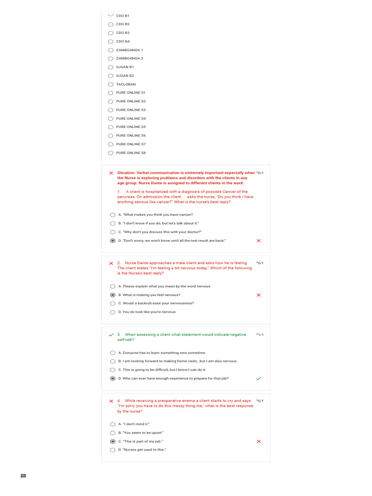 Diagnostic Exam - NP1 | Download Free PDF | Childbirth | Medical Specialties
