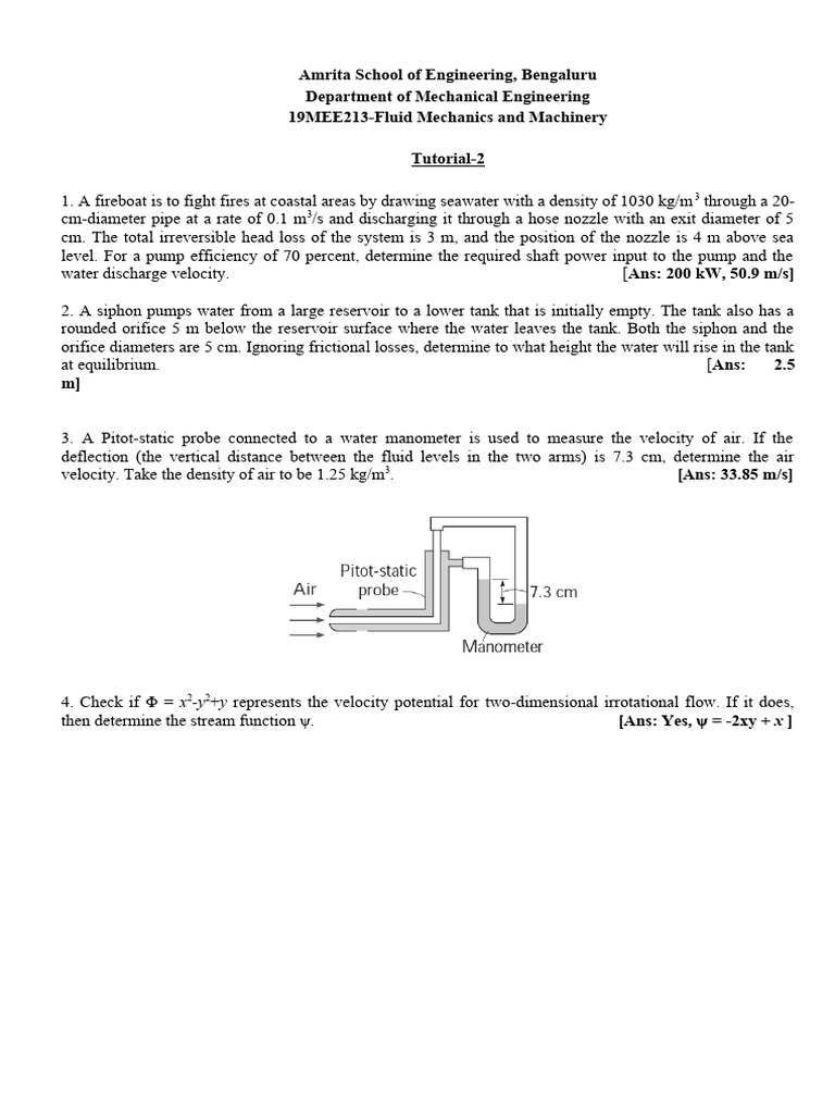 Tutorials-2 With Solutions | PDF