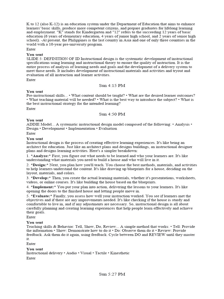 Report Script | Download Free PDF | Learning | Instructional Design