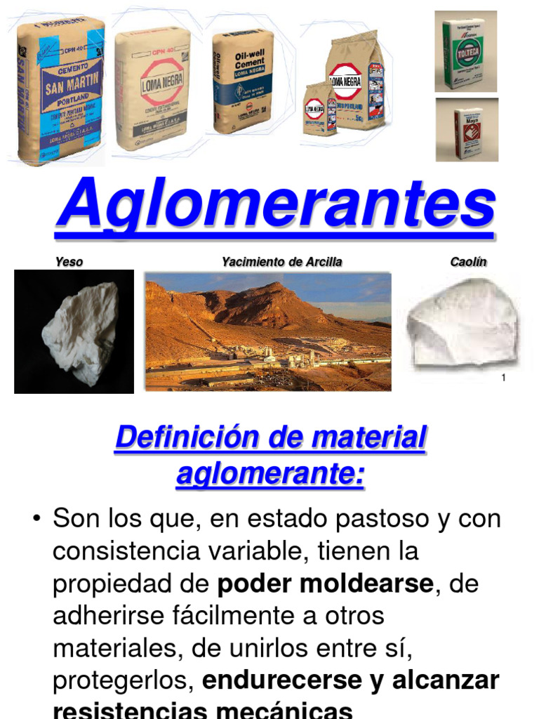 Tipos y Usos de Aglomerantes en Construcción | PDF | Lima (Material ...