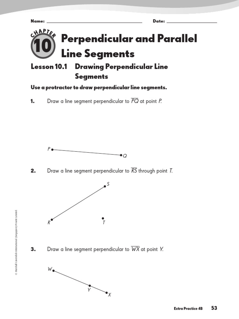 Math Grade 5 - Perpendicular and Parallel Line Segments | PDF | Perpendicular | Analytic Geometry