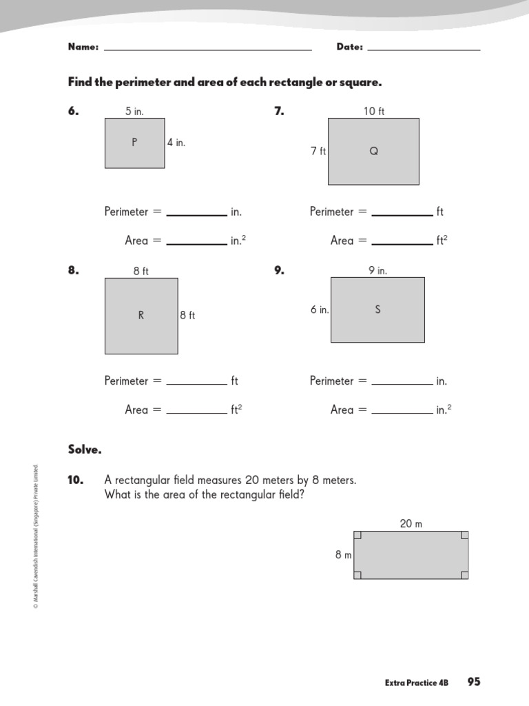 Math Grade 5 - Length, Perimeter and Area | PDF | Area | Length