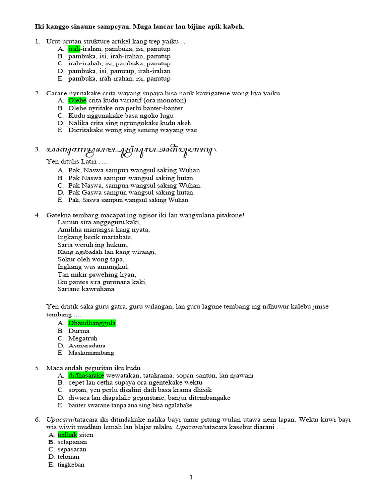 Latihan Soal Kelas Xii | PDF