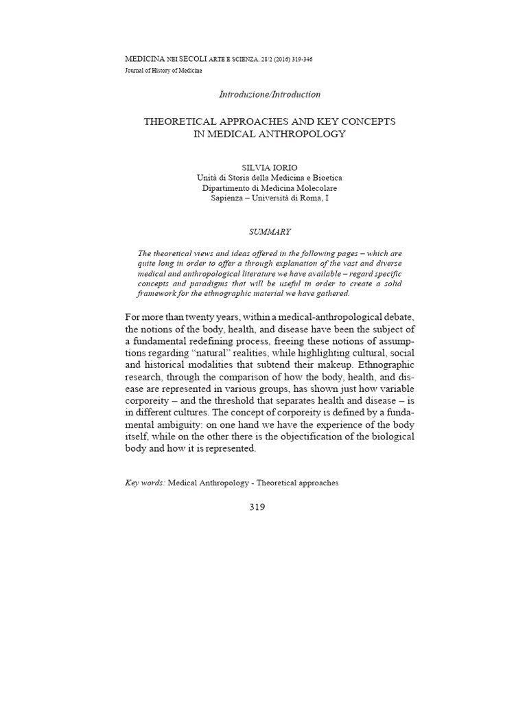 Iorio Theoretical 2016 | PDF | Embodied Cognition | Experience