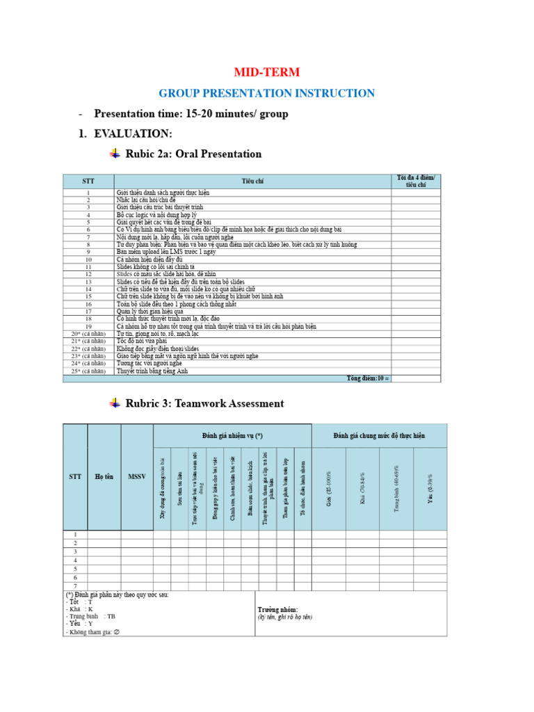 Group Presentation Instruction | PDF