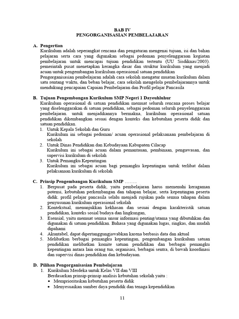 CONTOH KOSP BAB IV | PDF