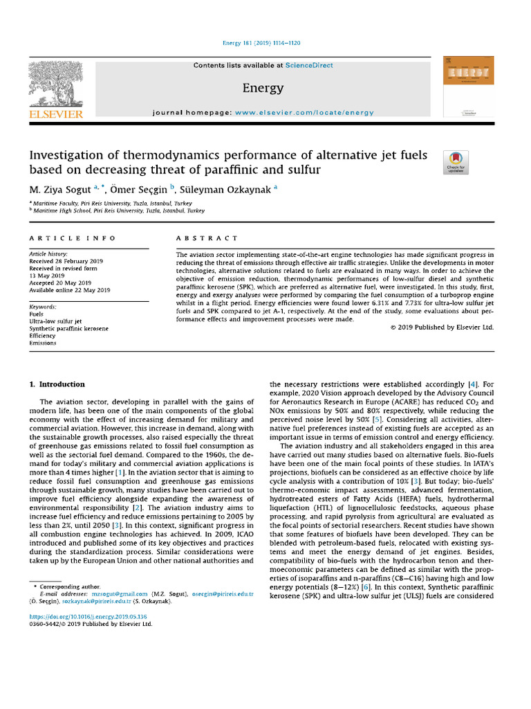 Investigation of Thermodynamics Performance | PDF