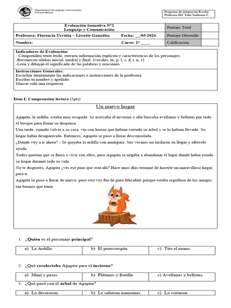 Ev. Formativa Sumativa 2 | PDF