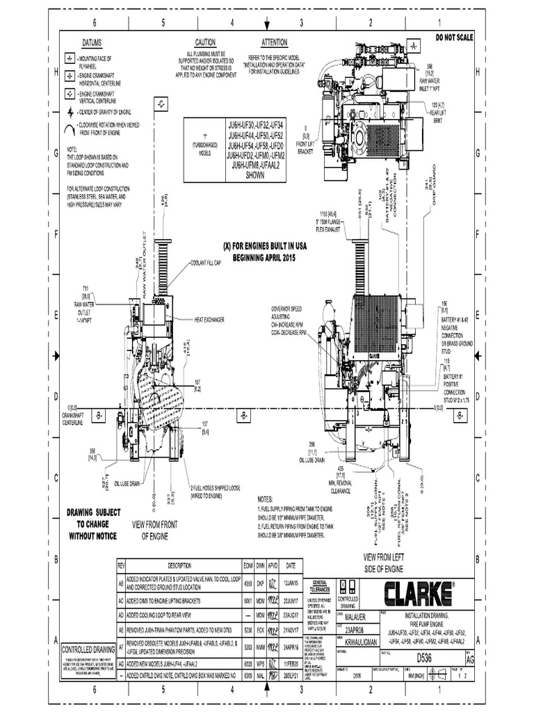 Drawing Installation Ju6h d536 | PDF