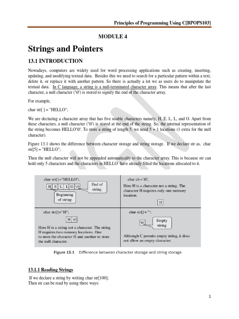 Pop Module 4 Pdf Pointer Computer Programming String Computer Science 0061