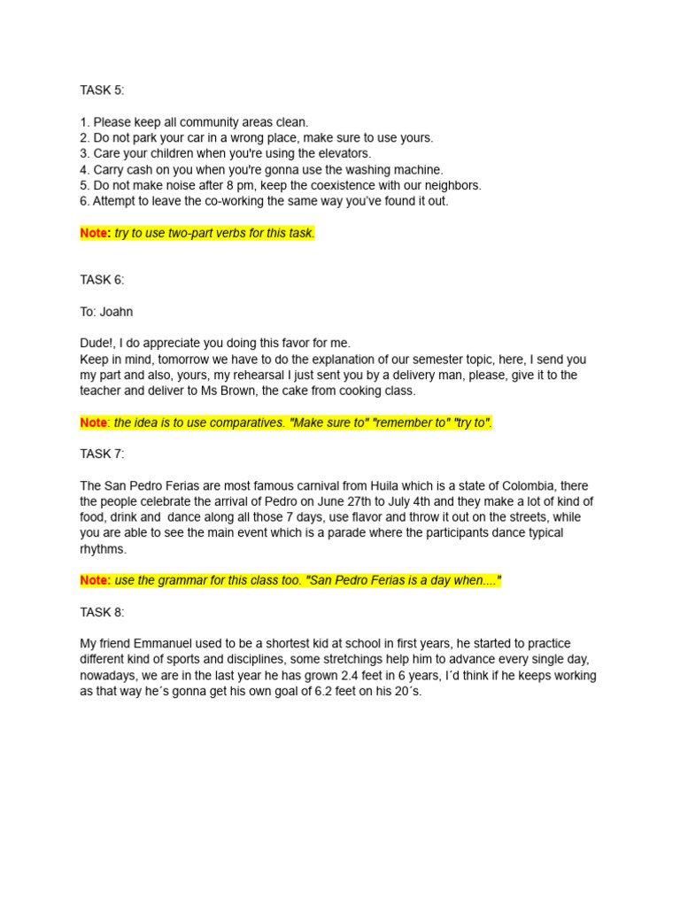 Portfolio Tasks 5 To 8 | PDF | Language Arts & Discipline | Art