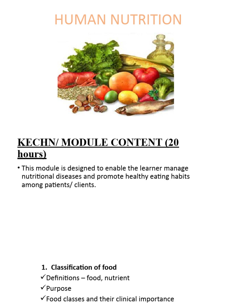 Human Nutrition Course Overview | PDF | Malnutrition | Food Security