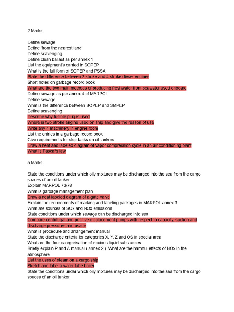 Marpol and Mek | PDF | Pump | Oil Tanker