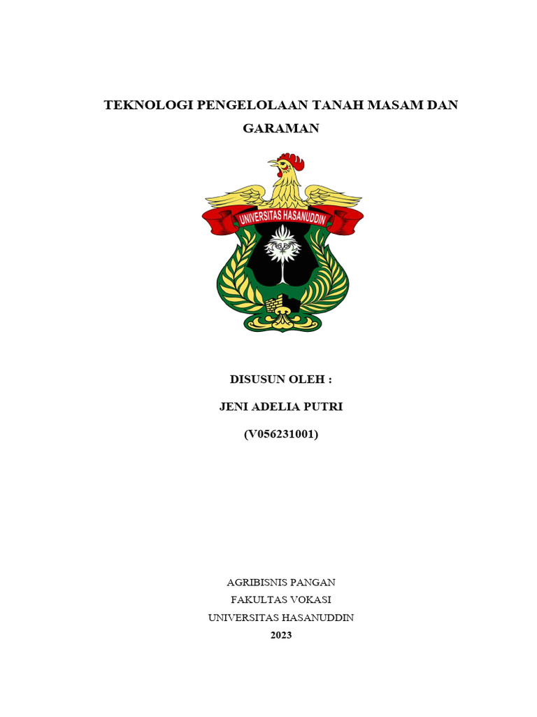 Teknologi Pengelolaan Tanah Masam dan Garaman | PDF