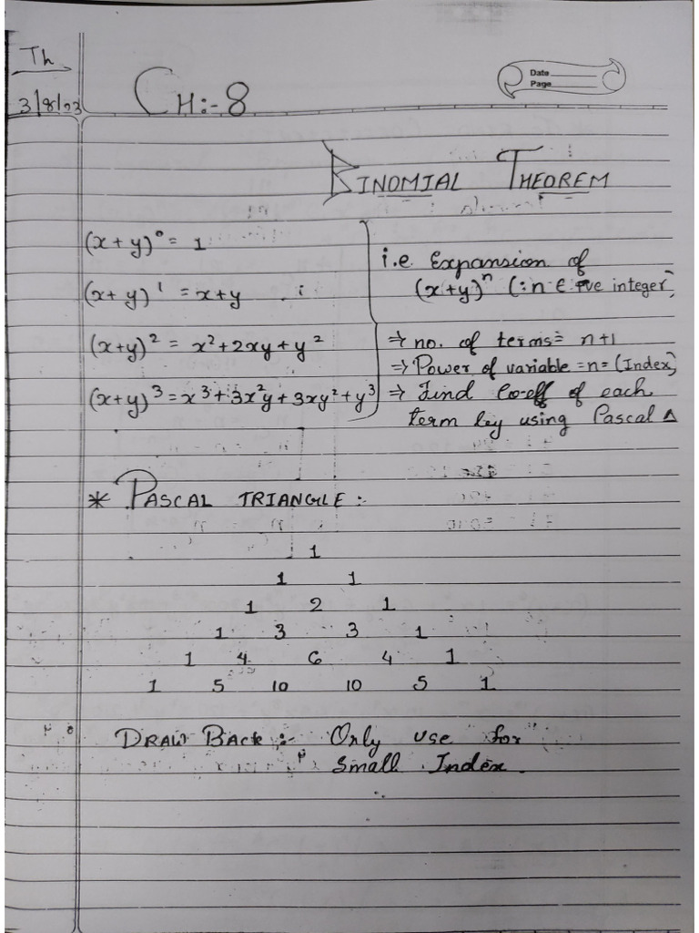 Binomial theorem Part-1 | PDF