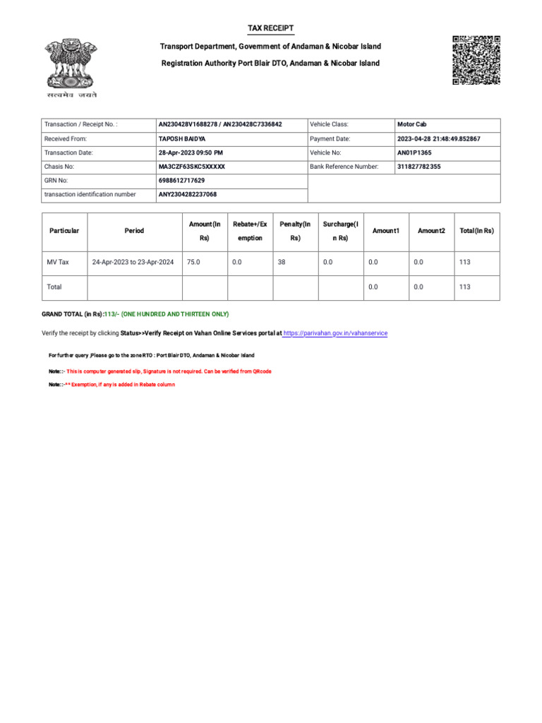 Taposh Roadtax2024 | PDF
