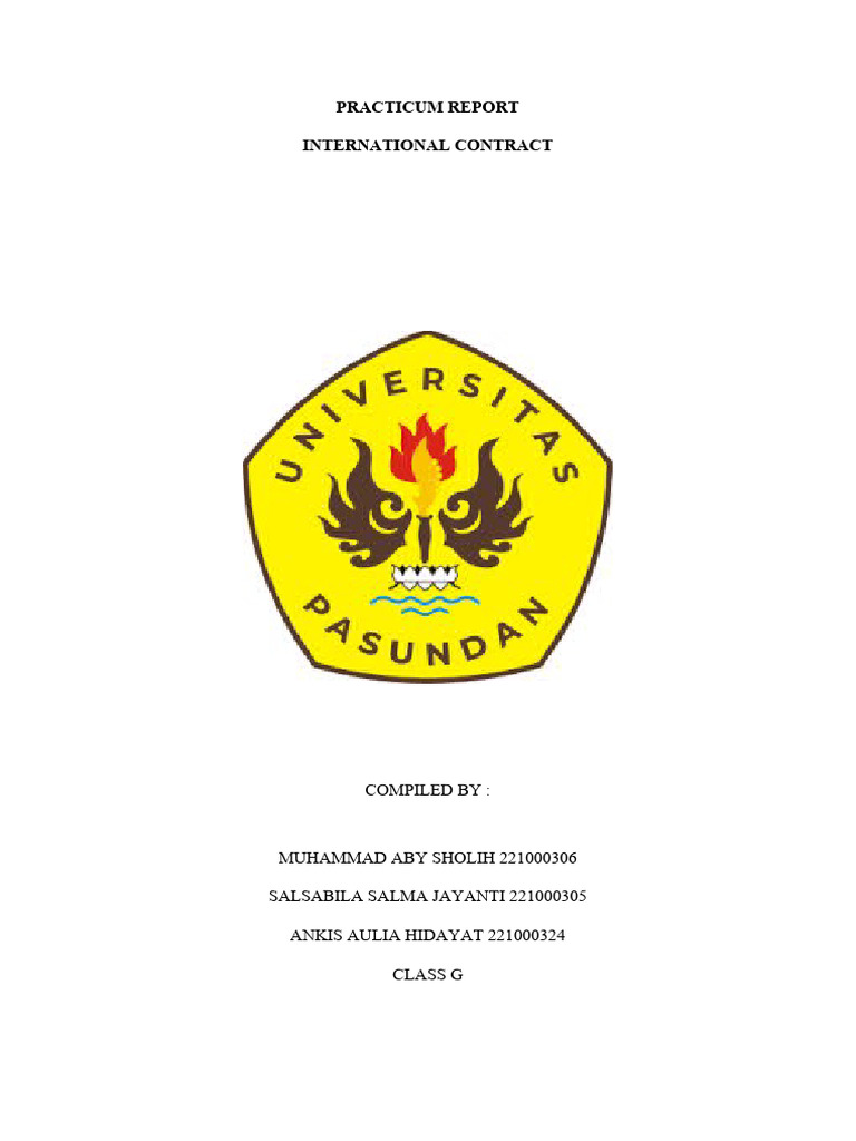 Practicum Report International Contract | PDF | Breach Of Contract | Legal Remedy