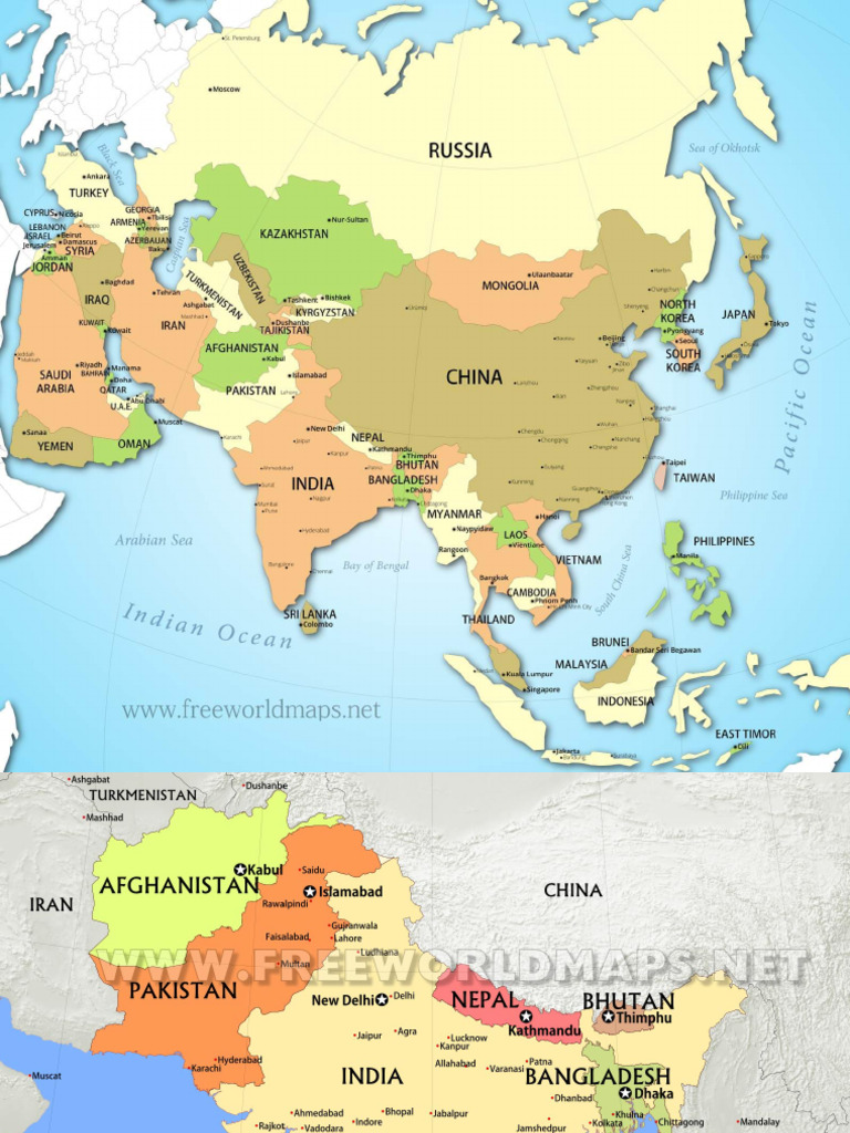 Political Map of Asia | PDF