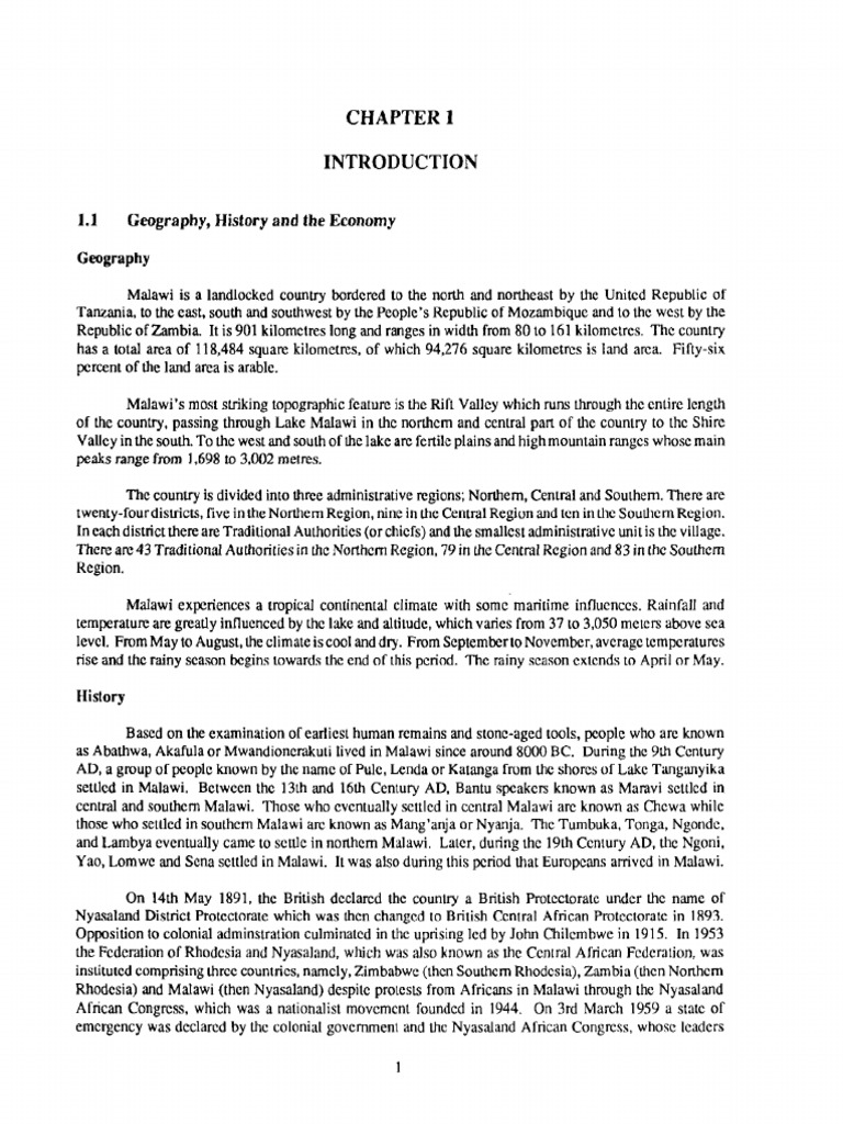 01 Chapter 1 | PDF | Malawi | Survey Methodology
