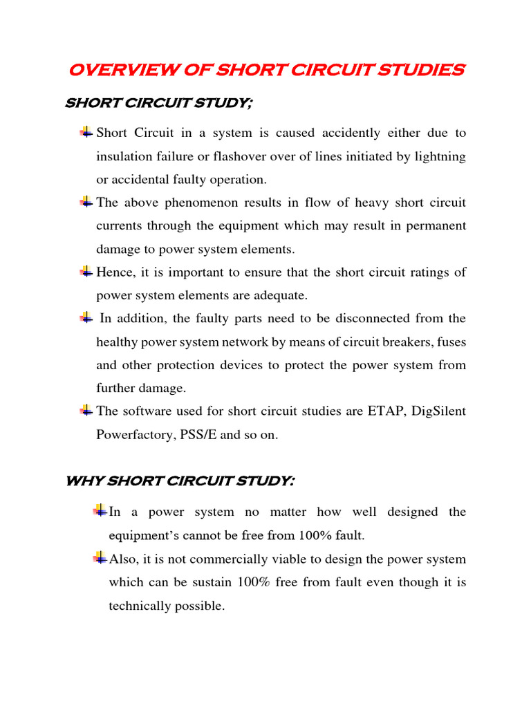 Overview of Short Circuit Studies | PDF | Transformer | Alternating Current