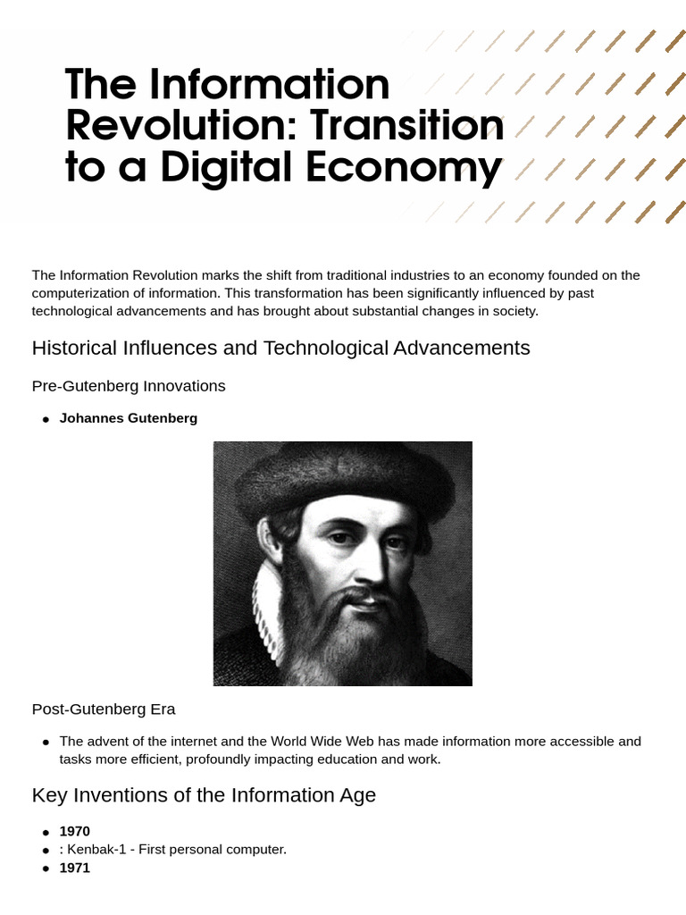 The Information Revolution Transition To A Digital Economy | PDF ...