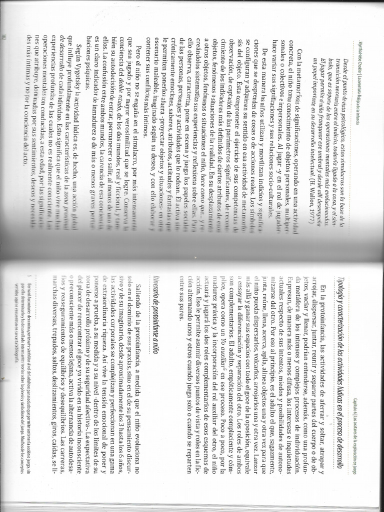 La Aventura Dialógica de La Infancia. Capítulo VI. | PDF