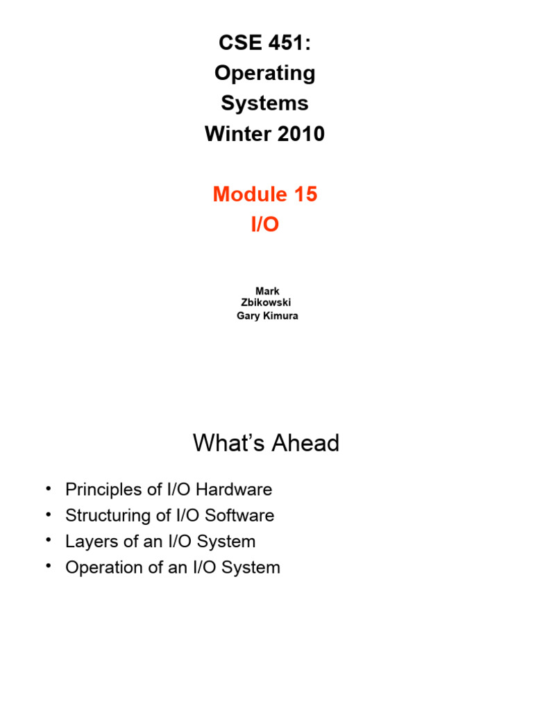 15 Io | PDF | Input/Output | Thread (Computing)
