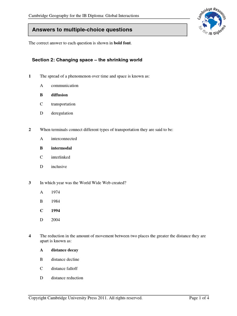 IB GI 2 Assess MCQA | PDF | Internet | Transport