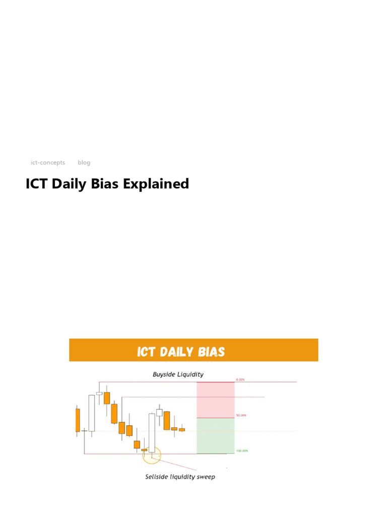 ICT Daily Bias Explained - Inner Circle Trading | PDF | Market Liquidity | Bias