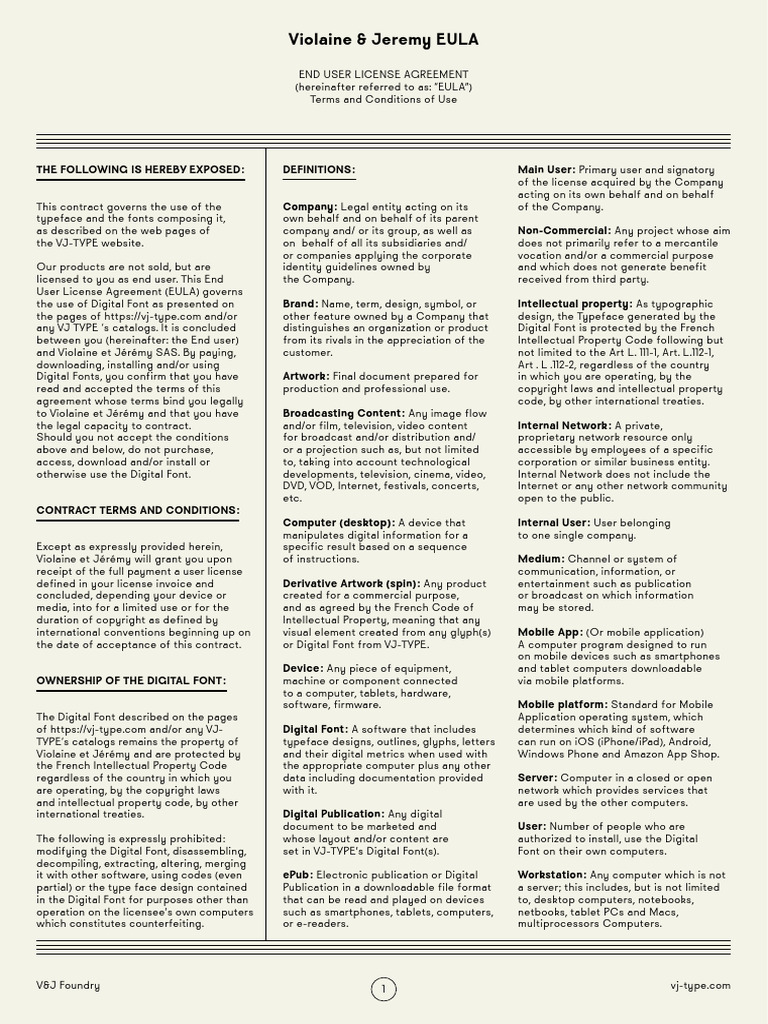 Eula Vj-Type | PDF | Mobile App | Ios