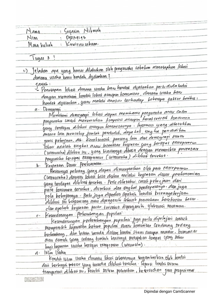 Tugas 3 - KWH - Sofatin Nikmah - 042134143 | PDF
