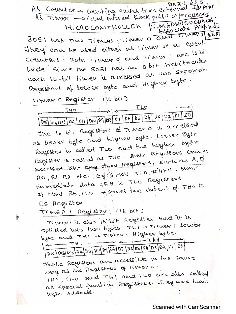 Timer Counter SFR Reg Tmod Tcon 2 | PDF