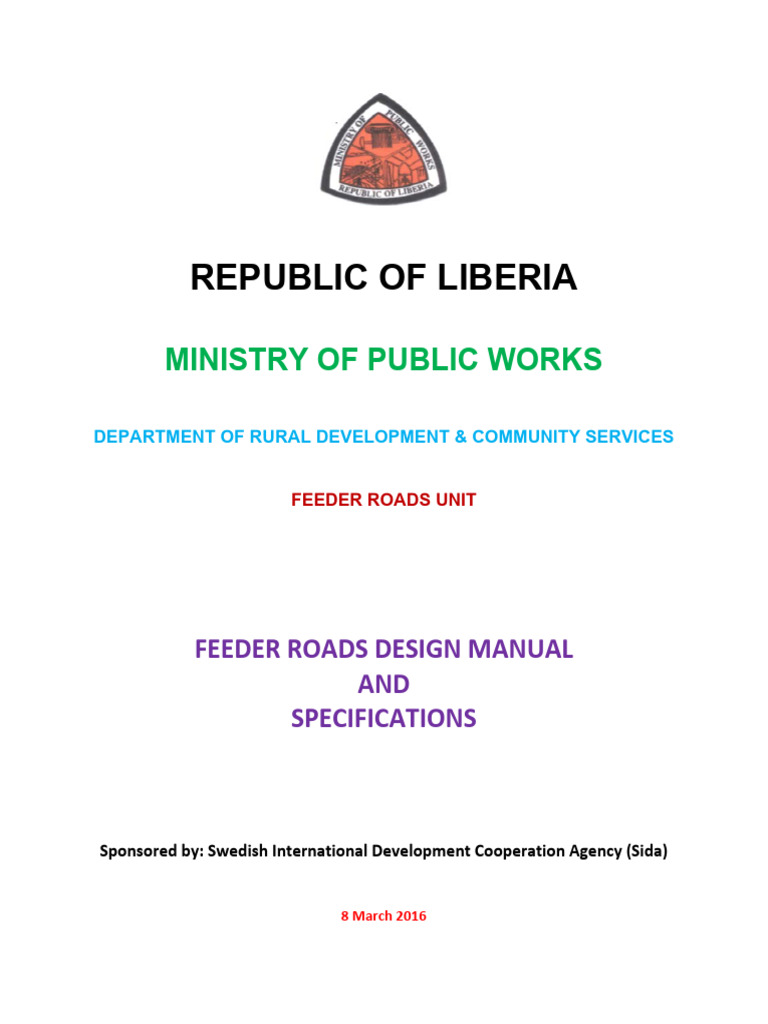 Feeder Roads Design Manual Overview | PDF | Road | Truck