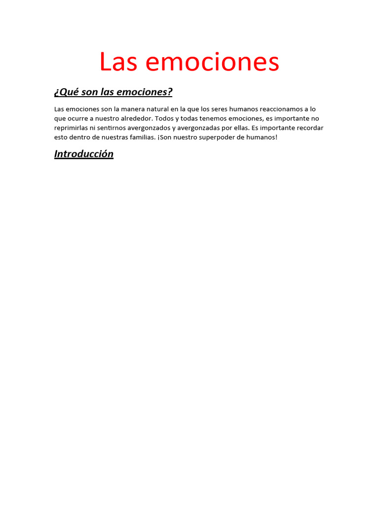 Las Emociones Infografia Pdf